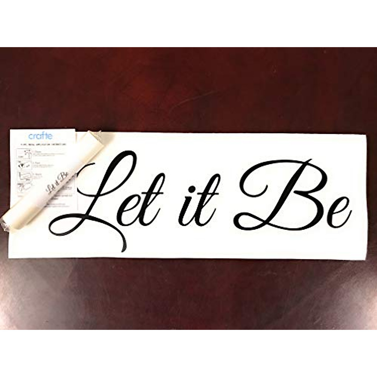 Motivational Wall Decal Quote | Let It Be | Inspirational Wall Sticker Saying | Relax Inspire Motivate Yourself | Peace Tranquility Letting Go Zen Meditation Phrase | Let Go | Home Decor Office Wall Quotes