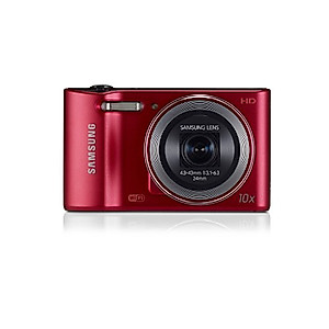 Samsung WB30F 16.2MP Smart WiFi Digital Camera with 10x Optical Zoom and 3.0" LCD Screen (Red) (OLD MODEL)