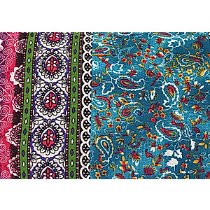 jinghuiyue Bohemian Hippie Crossbody Bag Purse Zip Hobo Sling Bag Handmade Thai Top Messenger Bags (Purple-blue)