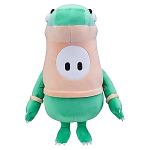 FALL GUYS Moose Toys - Raptor Bean Skin - Official Collectable 18" Large Super Soft Cuddly Deluxe Plush Toys from The Ultimate Knockout Video Game 2 Characters to Collect Series 1, Multicolor (62553)