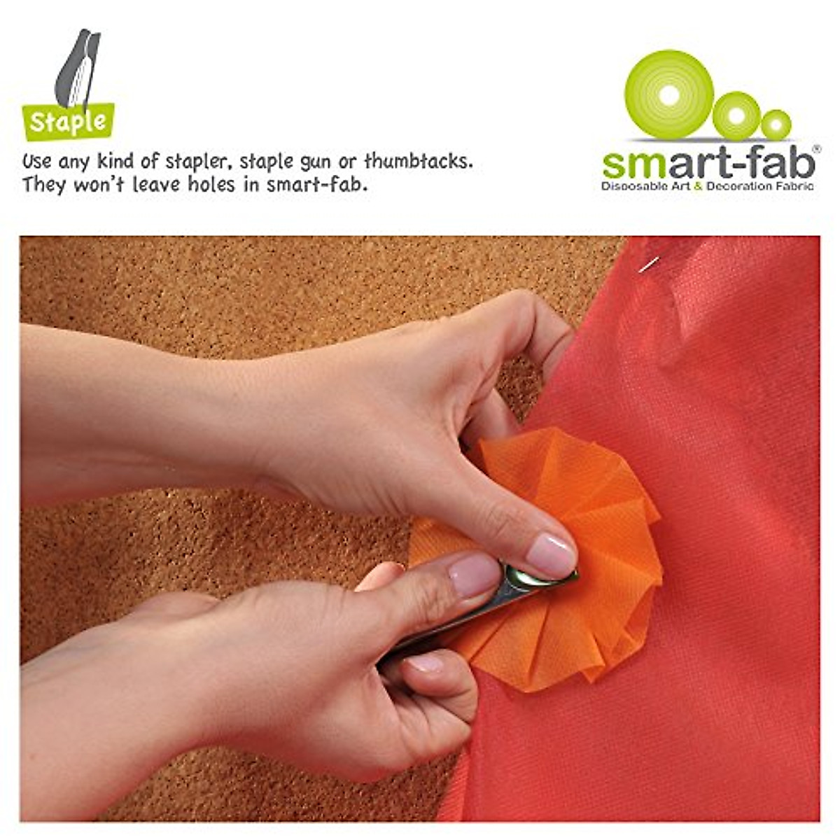 Smart-Fab Craft Fabric 12 x 18 Inch Sheets, White, Pack of 45, Perfect for Schools, Crafts, Art, Bulletin Board, Teacher Classrooms, Outlasts Paper