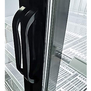 Vortex Refrigeration Commercial Grade Merchandiser Freezer | 3 Self-Closing Doors | Fog Resistant Glass | 69 Cu. Ft. | 12 Adjustable Shelves | For Restaurants | 78.2” x 29.9” x 78.7" | Black