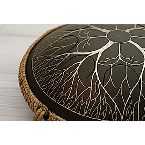 GUDA DRUM Freezbee Tree with Rope Decoration FREE Mallets and Quality Travel Bag. Best Pandrum, Tongue Drum