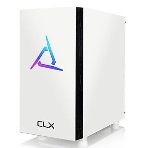 CLX Set Gaming PC - AMD Ryzen 5 5600 3.5GHz, Radeon RX 6400, 1TB NVMe M.2 SSD, 16GB DDR4 Black Memory, CPU air Cooler, WiFi, Windows 11 Home, White