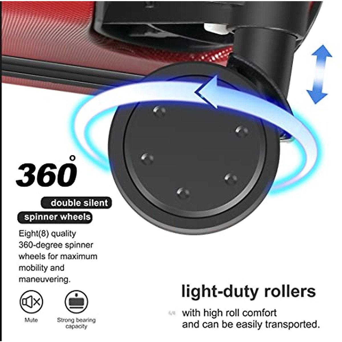 JZRSuitcase 3 peice Luggage Set, PC+ABS Suitcase Hardshell with Spinner Wheels TSA Lock for Travel, 20/24/28 Inch.