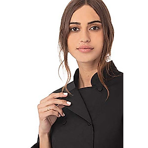 Chef Works Women's Sofia Chef Coat, Black, Medium