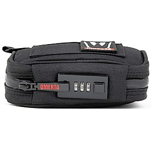 DIME BAGS Smell-proof Boss with Lock Padded Pouch with Activated Carbon Technology | 3-Digit Combo Lock | Low-Profile, Sleek Design (7 Inch, Black)