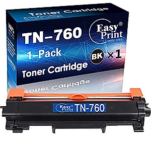 (1-Pack) Compatible TN760 TN-760 Toner Cartridge TN-760 Used for Brother HL-L2350DW HL-L2395DW DCP-L2550DW MFC-L2750DW Printer (Black), by EasyPrint