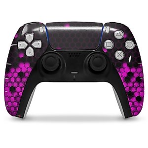 WraptorSkinz Skin Wrap compatible with Sony PS5 DualSense Controller HEX Hot Pink (CONTROLLER NOT INCLUDED)