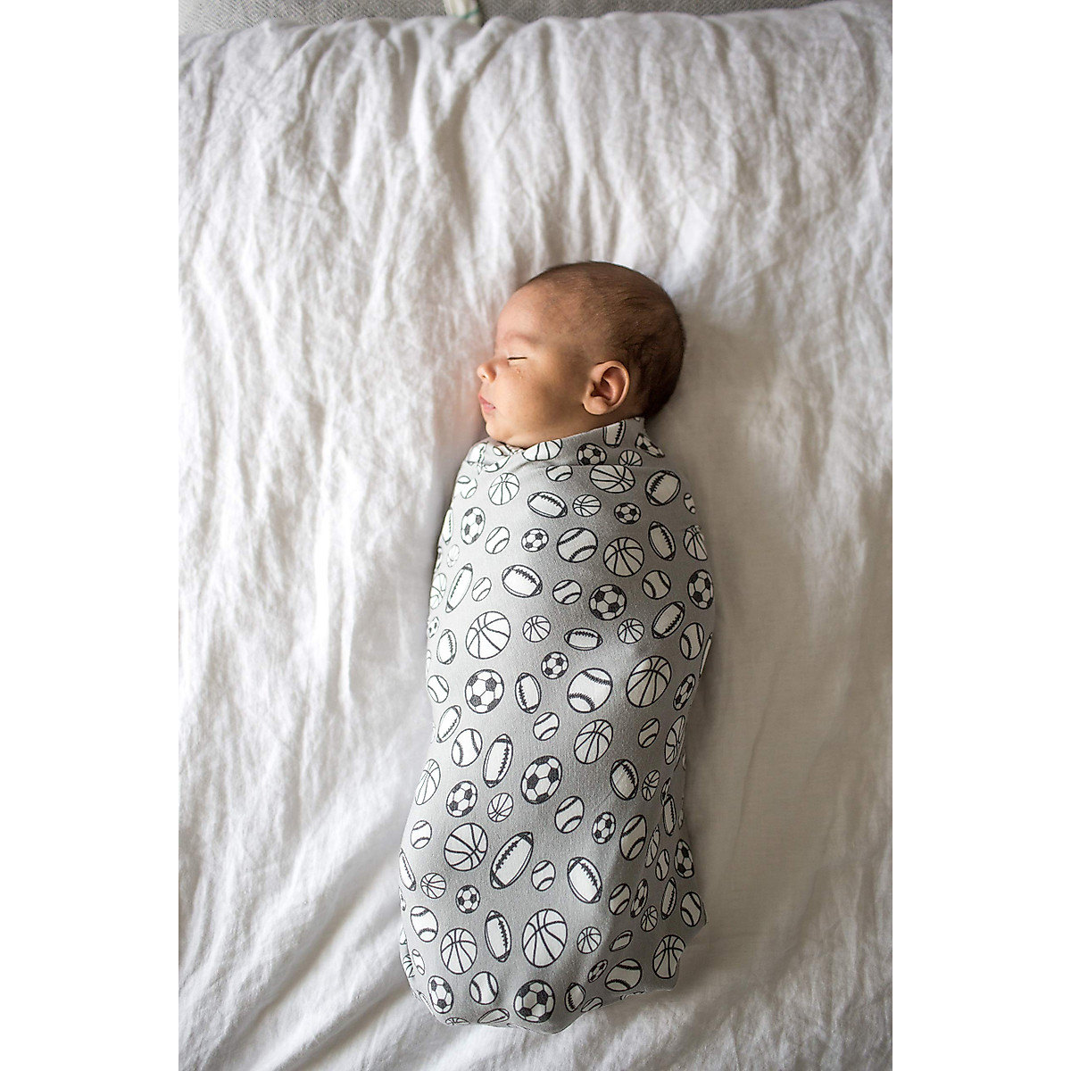 Large Premium Knit Baby Swaddle Receiving Blanket "Champ" by Copper Pearl