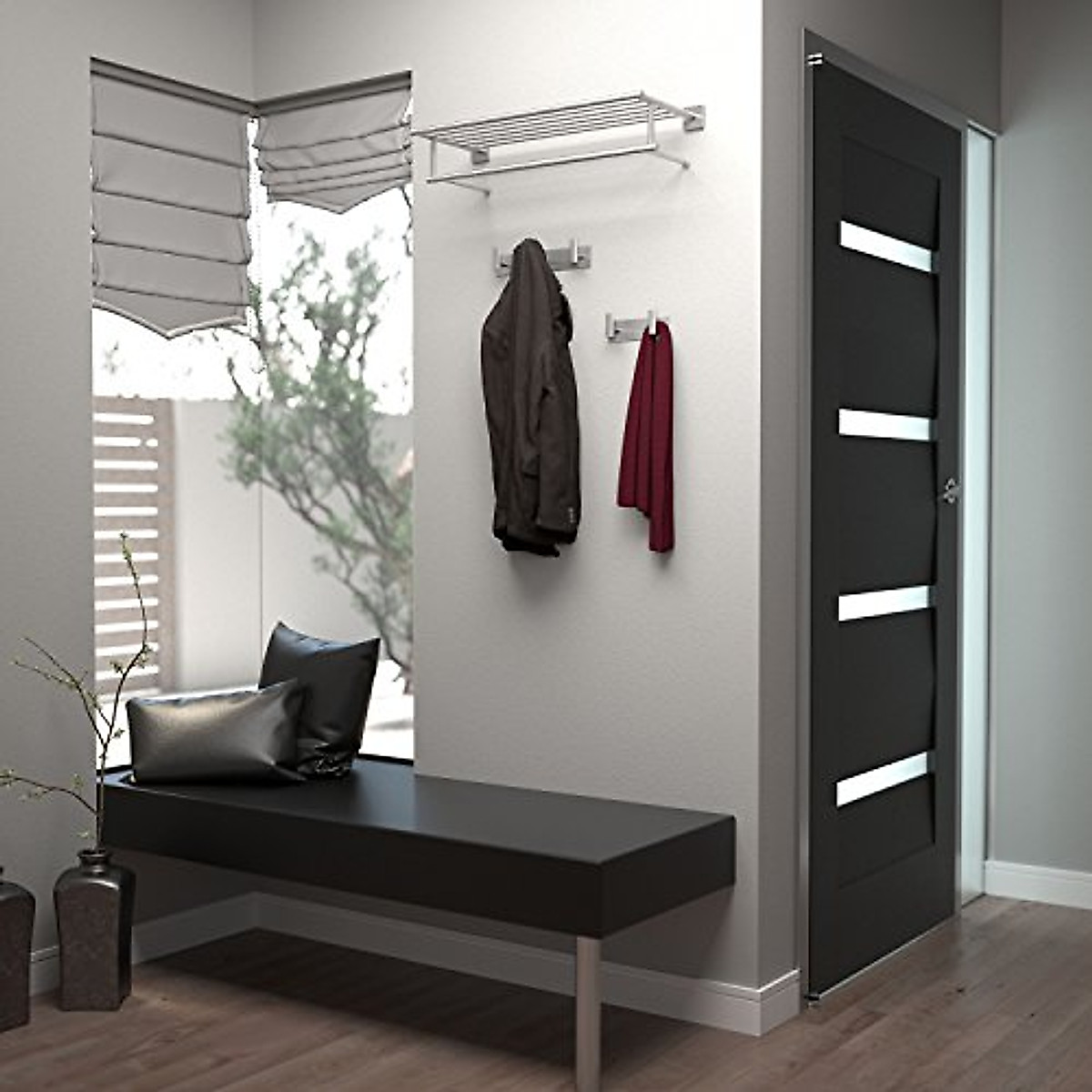 Gatco 1283SN Elevate All Modern Décor Hook, Double, Satin Nickel