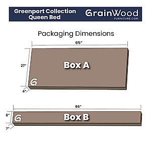 Grain Wood Furniture Greenport Solid Wood Platform Bed, Queen Size, Brushed White