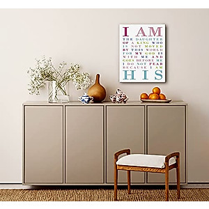 Religious Canvas Wall Art, Inspirational Quote Bible Verse Wall Art Canvas Prints Poster, Christian Scripture Print Decor for Girls Room, Bedroom, Gifts for Daughter Women Size 12x15