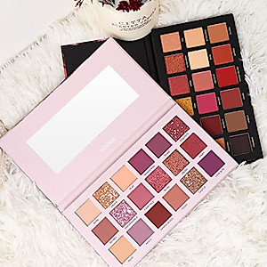 2Pcs UCANBE Twilight Dusk + Aromas Nude Eyeshadow Palette Makeup Set, Matte Shimmer Glitter Pressed Pearl All Highly Pigmented Blending Powder, Natural Velvet Texture Eye Shadow Kit