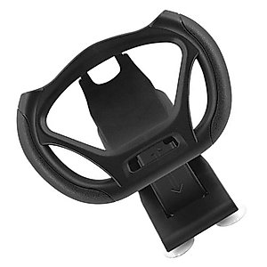 OSALADI Game Racing Wheel Simulator Handle Portable Racing Steering Wheel Stand with 4 Suction Cups Plastic Steering Wheel Compatible with Xbox Series, PC Gaming, Black