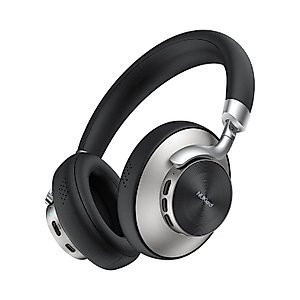 NUKied Bluetooth Headphones Over Ear, ANC Wireless Noise Cancelling Headphones with Built-in Microphone, 50H Playtime, HiFi Stereo Sound with 4 EQ Music Modes, Support Voice Assistant - Silver