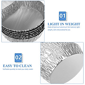 HOMSFOU 50pcs aluminum tray Balance scales dry powder weighing pan balance scale pans lab powder petri dish Label labs weighing pans aluminum weighing dishes sample plate