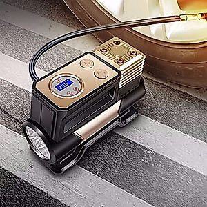 LIRUXUN Portable Air Compressor for Car Tires, 12v Air Compressor Tire Inflator Tire Pump with Led Light (Color : Digital style)
