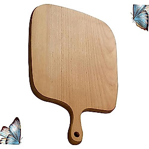 BESTonZON 1pc Wood Serving Tray Large Cutting Board Wooden Serving Tray Mincing Board Breadboard Chopping Block Bamboo Khaki Wooden Chopping Board Cutting Block for Kitchen Cheese Platter
