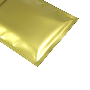 QQ Studio 100pcs Double-Sided Glossy Metallic Mylar Flat Packaging QuickQlick™ Bags (5.5" x 7.9", Glossy Gold)