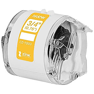 Brother Genuine CZ-1003 Continuous Length ¾” (0.75”) 19 mm Wide x 16.4 ft. (5 m) Long Label roll Featuring Zero Ink Technology, CZ1003