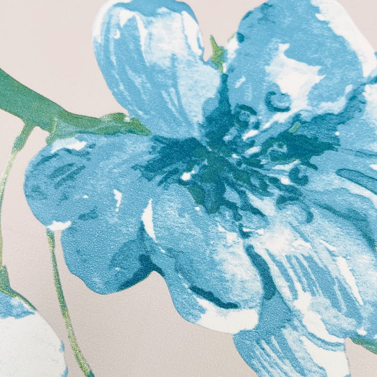 Yifasy Shelf Liner Blue Orchid Self-Adhesive Drawer Paper Furniture Sticker Decorative Flowers 118x17.7 Inch