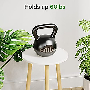 Plant Stand Indoor, 16.5 in Tall Plant Stand Indoor, Wood Plant Stand White, Plant Stool, Plant Stands for Indoor Plants, Small Side Table, Plant Tables, Small Round Mid Century Modern Plant Stand