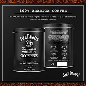 Parkway Distributors Jack Daniel’s Tennessee Ground Coffee 8.8 oz – Medium Roast, Infused with Authentic Jack Daniel's, Non-Alcoholic, Bundled with a PD Safe Ship Bag