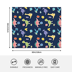 Glow in The Dark Blanket Dinosaur Throw Blankets for Boys Kids Toys Gifts Birthday Decorations for Girls Soft Cozy 50" 60"