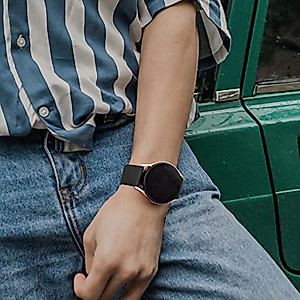 VANCLE for Samsung Galaxy Watch Active 2 40mm 44mm / Galaxy Watch Active, 20mm Soft Silicone Sport Strap Replacement Wristbands for Galaxy Watch 3 41mm / Galaxy Watch 42mm (Black)