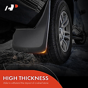 A-Premium Set of 4PCS Mud Flaps Splash Guards Mudguards Mudflaps with Hardware Kits Accessory Compatible with Ford Fusion, 2013-2018, Sedan, Black Color, Front LH RH and Rear LH RH