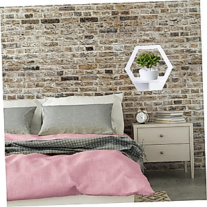 Cabilock 1pc Shelf Corner Shelves Square Plant Stand Jewelry Holder Plant Holder Decorative Floating Shelves Decorative Shelves Bedside Rack Rustic Wall Headboard Wall Hanging Plastic White