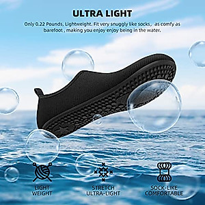 ATHMILE Water Shoes Women Men Barefoot Aqua Socks Quick-Dry for Beach Swim Pool Yoga Camping Cruise Surf Sport