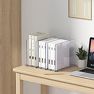 Creahappy 5pcs Shelf Dividers for Closet Shelf Organizer with Base Shelf Closet Organization Adjustable Cabinets Shelf Vertical Purse Separator Closet Bookshelf for Organization in Bedroom Office