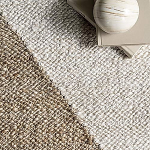NuLOOM Pandora Diamond Jute Area Rug, 8' x 10', Ivory