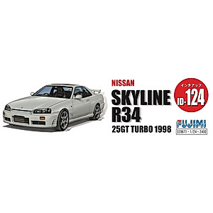 Fujimi Model 1/24 Inch Up Series No. 124 Nissan R34 Skyline 25GT Turbo 1998 Plastic Model ID124