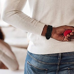 Abanen Watch Band for Samsung Galaxy Watch 5 40mm/44mm, Galaxy Watch 6 40mm/44mm, Soft Genuine Leather Hybrid Silicone Sweatproof Wristband Strap for Galaxy Watch 4 40mm/44mm (Black)