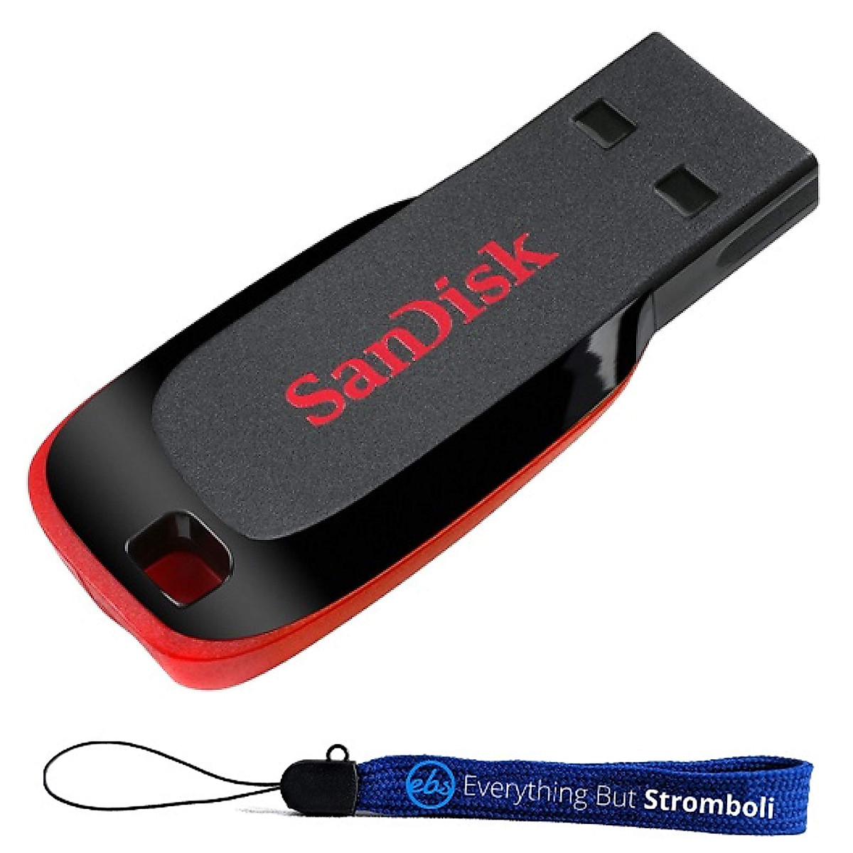 SanDisk Cruzer Blade USB 2.0 Flash Drive SDCZ50-016G-B35 Jump Drive with Everything But Stromboli (TM) Lanyard