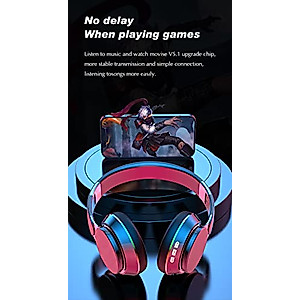 Bluetooth Headphones V5.1 with Mic, Wireless Headsets with Active Noise Canceling, Over-Ear ANC Stereo Headphones for Cell Phones Laptop Computer (Black)