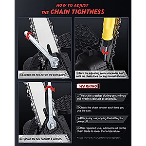 Styirl Mini Cordless Electric Chainsaw - 4/6 Inch Mini Electric Chain Saw, Small Hand Chainsaws, Power Chain Saws for Tree Battery Powered with 2 Pcs 24V Batteries, Christmas Gifts for Men/Women