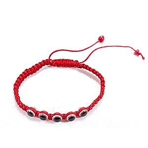 Multi Red Evil Eye Red String Adjustable Bracelet Pulsera Hilo Color Rojo De Ojo Color Rojo Para Mal De Ojo