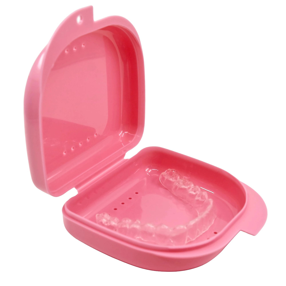 Genco Dental Retainer Case with Vent Holes - Orthodontic container for holding retainers, aligner, night-guard/mouth-guard. Small and Durable retainer case