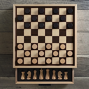 WS Game Company Chess and Checkers Maple Luxe Edition