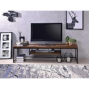 ACME Furniture AC-91782 TV Stand, 59", Weathered Oak & Black