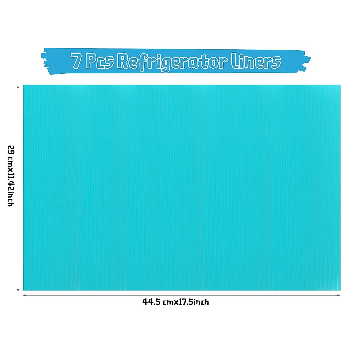 7 Pcs of Refrigerator Liners Washable Can Be Cut, Fridge Mats, Refrigerator Shelf Liners for Glass Shelves, Shelves Drawer Table Mats