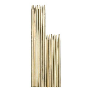 KingSeal Bamboo Wood Corn Dog Skewers, Sticks, 8.75 Inches x 5 mm Diameter, Blunt Point for Safety, Retail Pack - 2 Bags of 50 Skewers (100 Count)