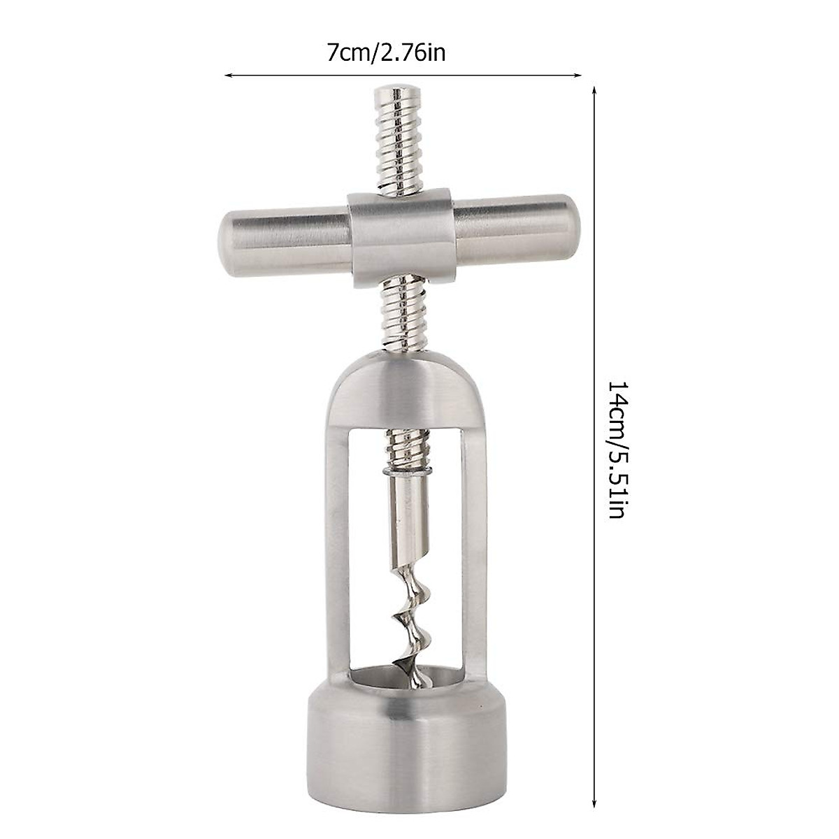 FIYO Wine Bottle Opener, Super Thick 304 Stainless Steel Premium Wing Corkscrew Wine Bottle Opener Manual Multiunctional Cork Screw with Multifunctional for Waiter & Bartender Bar