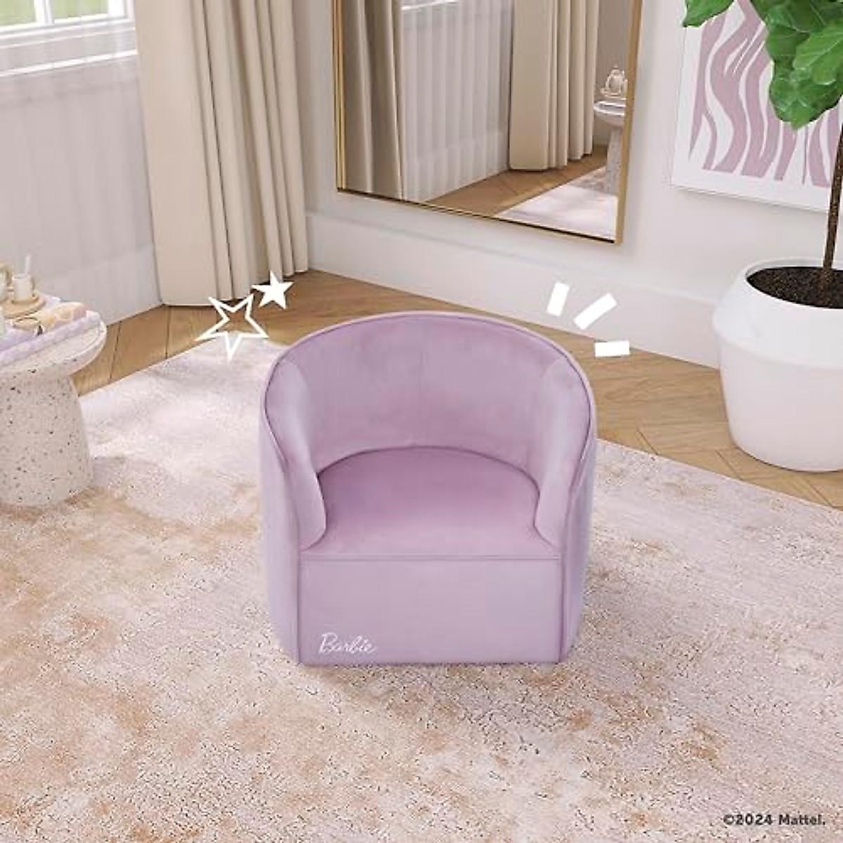Evolur Barbie Be Bold Be You Kid's Sofa in Purple