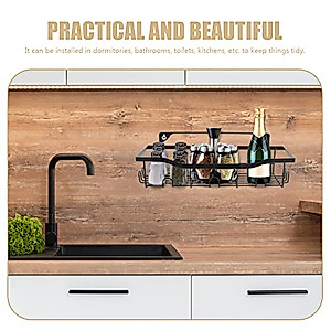 Zerodeko 5pcs Wall Mounted Wire Rack Produce Baskets with Hooks Soap Dish Kitchen Spices Rack Bathroom Organizer Shower Caddy Home Storage Accessories for Bathroom Kitchen Sink