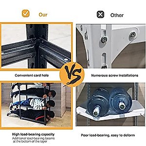 BEESTMUEBLE 5 Tier Garage Shelving, Storage Shelves Heavy Duty Shelving, Adjustable Metal Shelf Rack and Shelf Units, Garage Shelving Heavy Duty Warehouse Industrial Shelving, 47.2" W x 18" D x 78" H